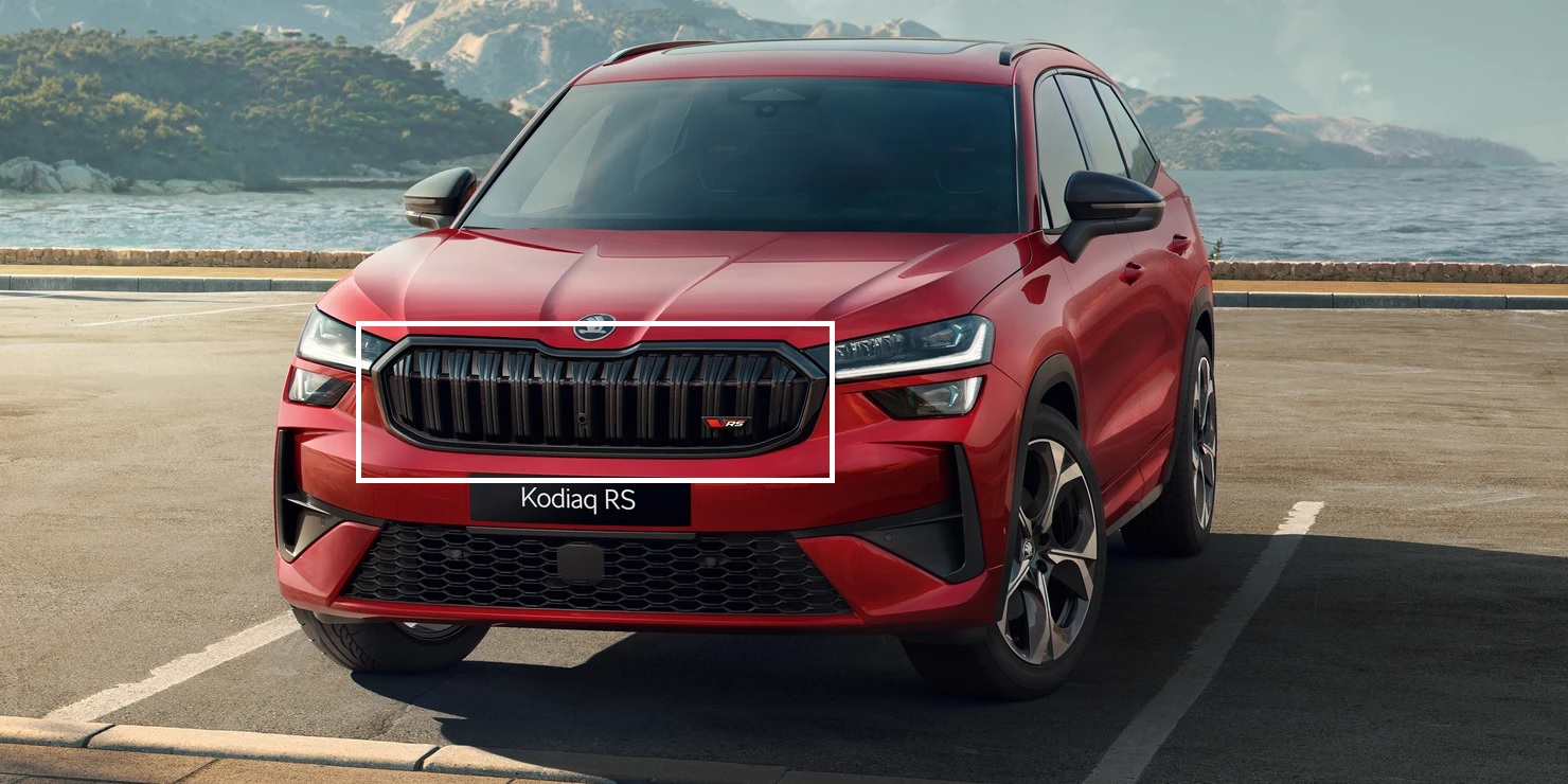 Genuine Skoda Kodiaq 2 Cover Grill Black look RS Sportline 57H853761A 041