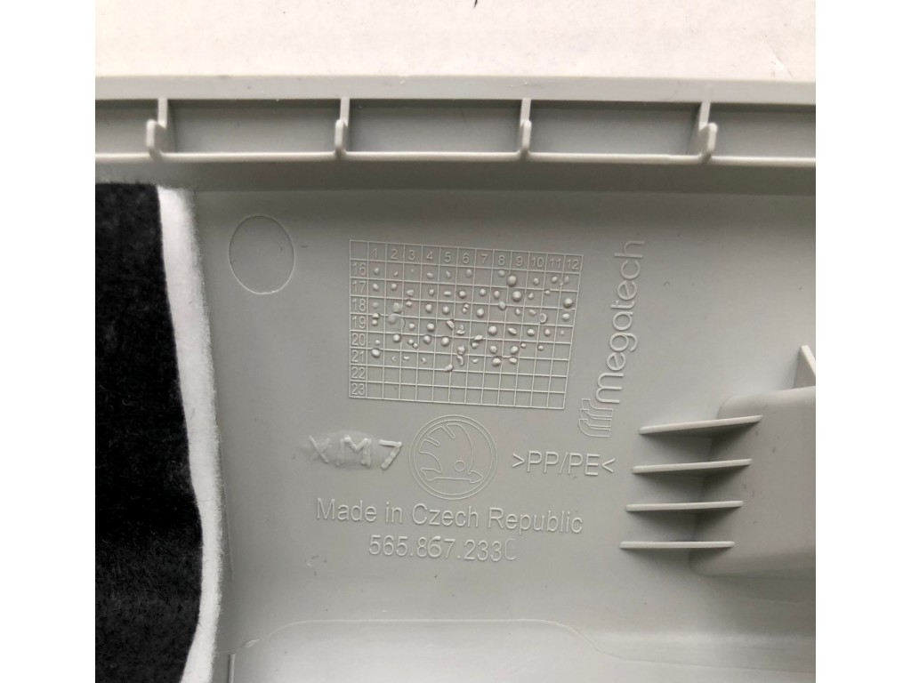 GENUINE SKODA Kodiaq A-pillar trim pearl grey Left 565867233C Y20